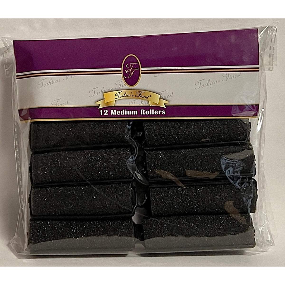 TF039 Black Med Rollers 12 ct– Toshicas